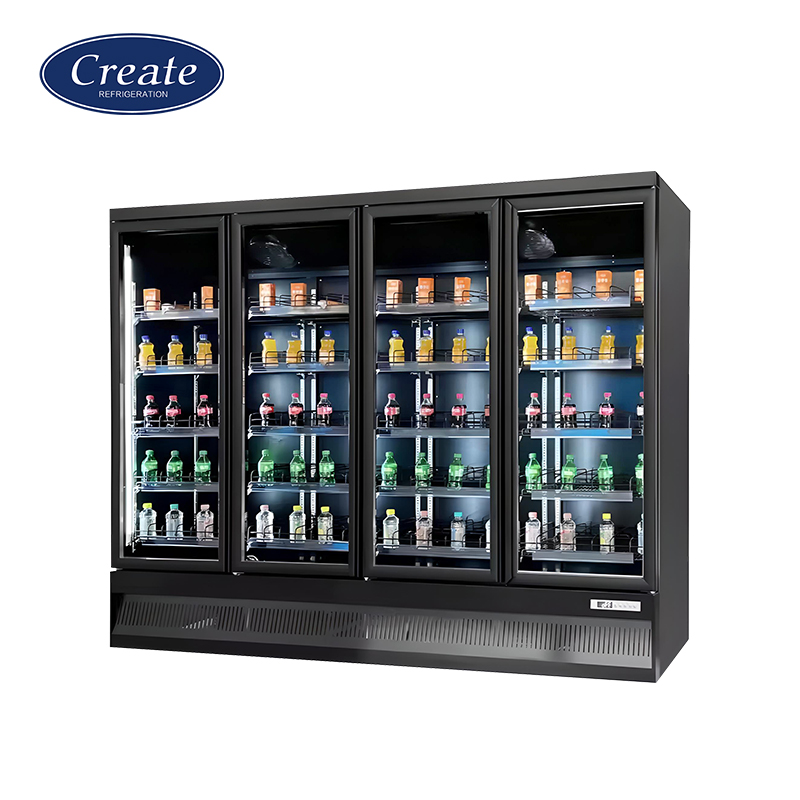 Cooler Showcase Freezer with Glass Door Refrigerator Display for ...