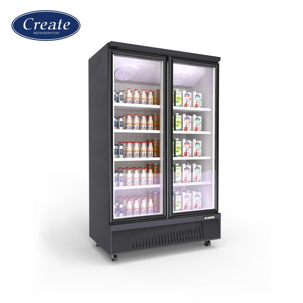 Supermarket Display Refrigerator /Freezer With 2 Doors - Create